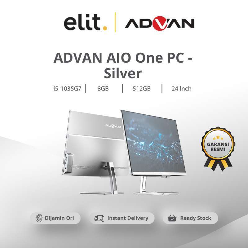 Jual ADVAN AIO One PC (i5-1035G7/8GB/512GB/Iris/24FHD/Win11/Silver) di Seller ELIT - Sunter ...