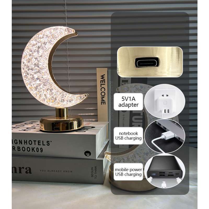 Jual Kham Kawachi Lampu Meja Hias Model Kristal Led Amond Desk Crystal ...