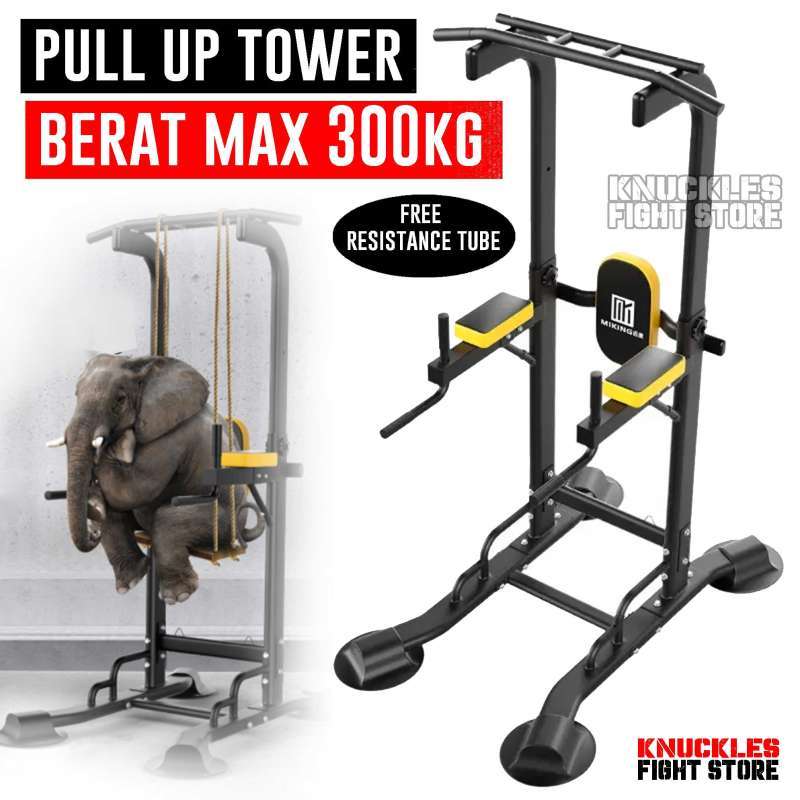 Jual Home Gym Pull Up Tower Bar Dip Station Parallel Bars Horizontal ...