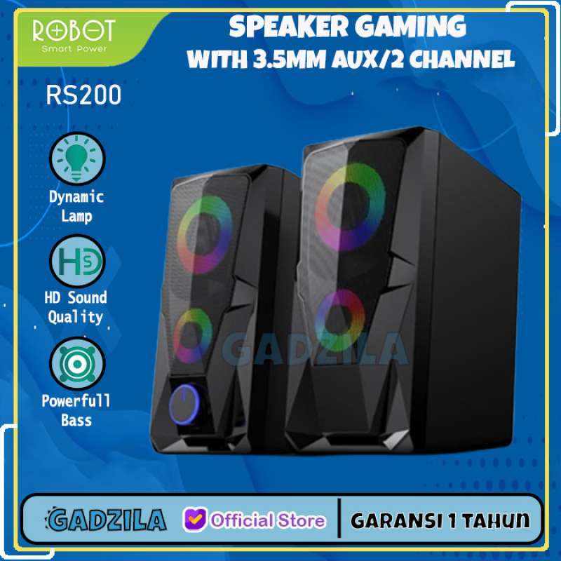 Promo TOKO ADAKU-SPEAKER AKTIF ROBOT RS200 GAMING 3.5mm AUX 2 CHANNEL PC KOMPUTER AUDIO Diskon ...