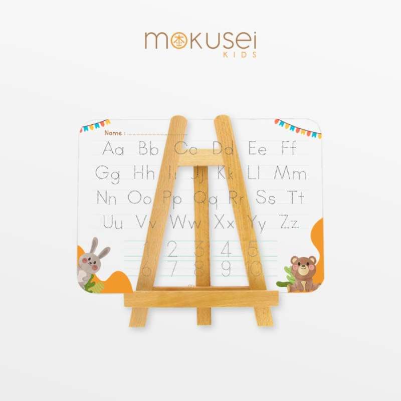 Jual Mokusei Kids | Alphabet Numbers Tracing Acrylic | Papan Akrilik ...