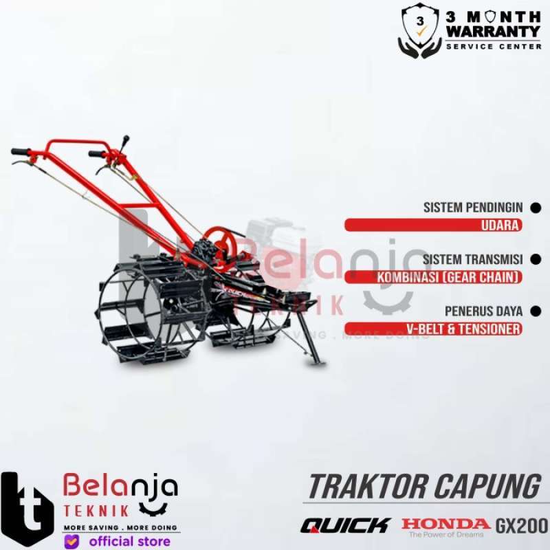 Jual Quick Mesin Traktor Capung Metal + Mesin Engine Honda Gx 200 ...