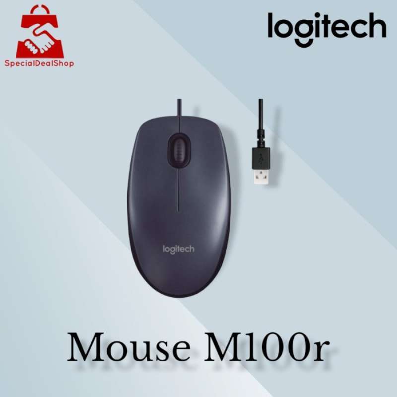 Promo Logitech M100R Wired Optical Mouse - Hitam Diskon 23% di Seller ...