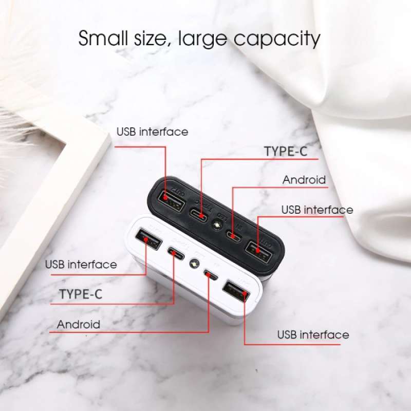 Promo DIY MODUL MESIN POWERBANK POWER BANK + CASING USB TYPE C 4 X ...