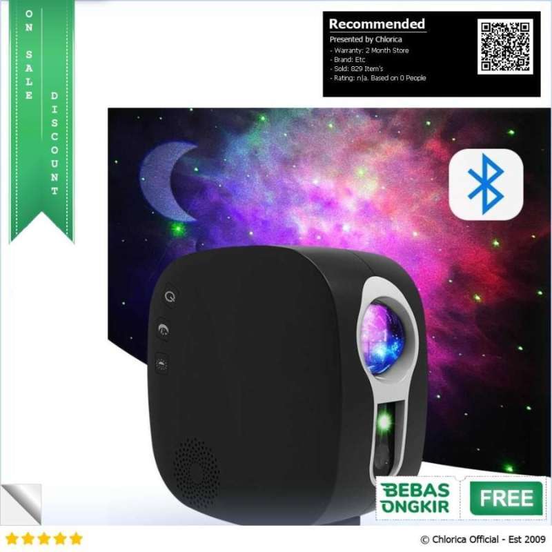Jual Newstyle Lampu Proyektor Tidur Cahaya Bintang Bluetooth Speaker GX ...