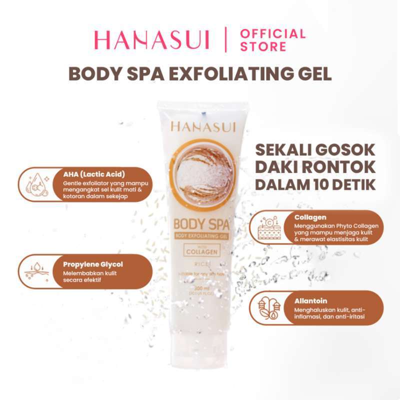 Promo HANASUI Body Spa Exfoliating GEL dan COLLAGEN 300ML Membersihkan ...
