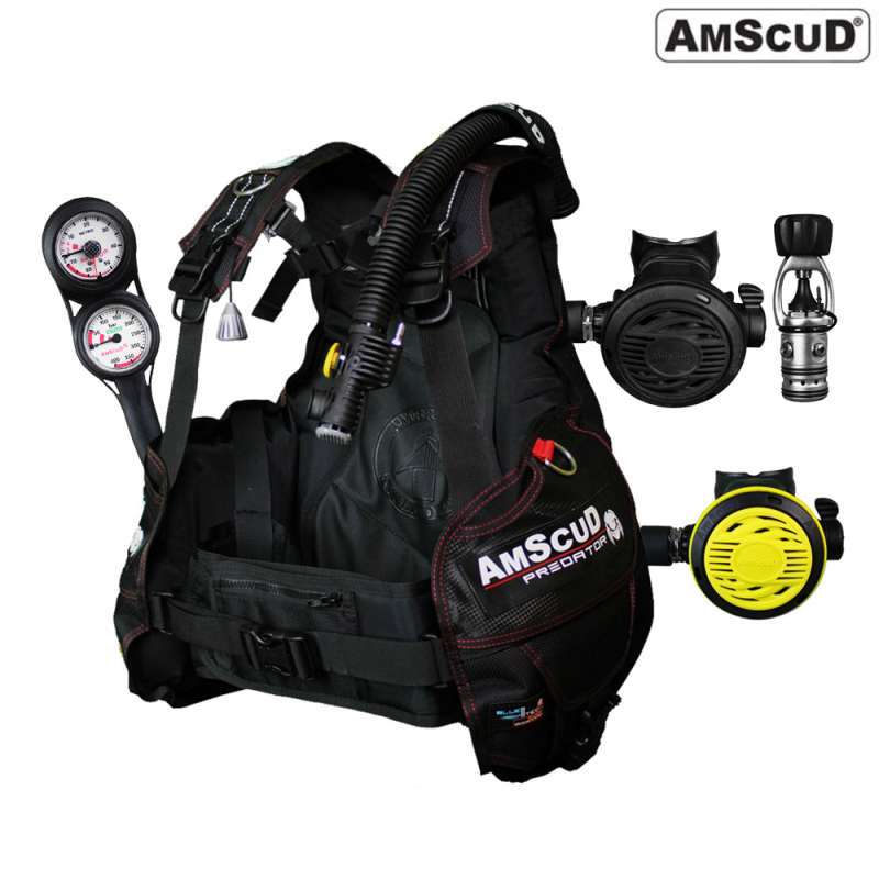 Promo Paket Scuba AmScuD Predator / Peralatan Scuba Diving / BCD Scuba ...