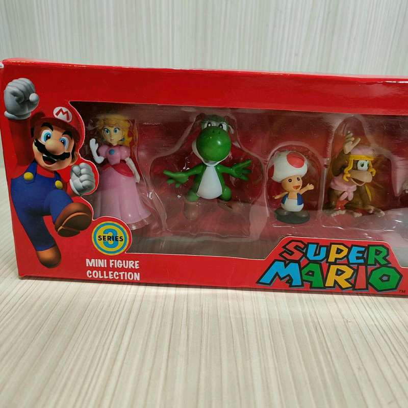 Jual mainan static figure super mario set donkey kong super mario ...