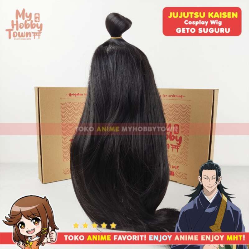 Promo Wig Cosplay Anime Jujutsu Kaisen : Geto Suguru Rambut Palsu ...