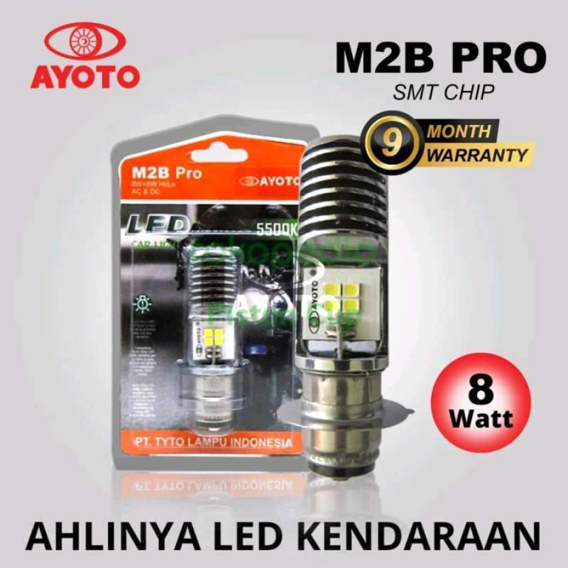 Jual LAMPU LED UTAMA HEADLAMP H6 KAKI 1 AYOTO M2B PRO AC DC HI LOW ...