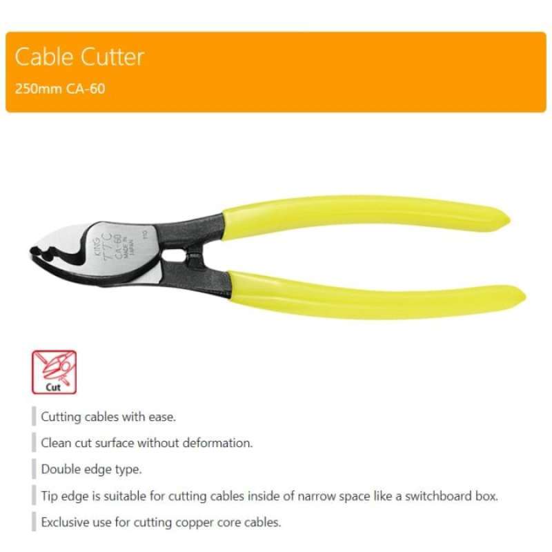 Promo Tang Potong Kabel 10 Inch - King Ttc - Ca-60 - Made In Japan Diskon 50% Di Seller ...