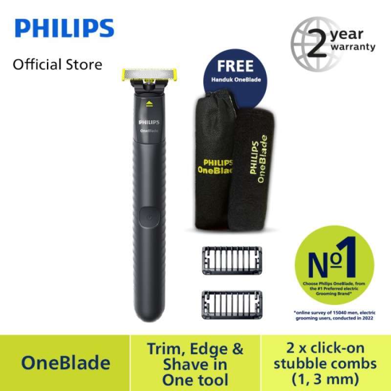 Promo Philips OneBlade QP1424/10 Pencukur & Penata Jenggot Hybrid ...