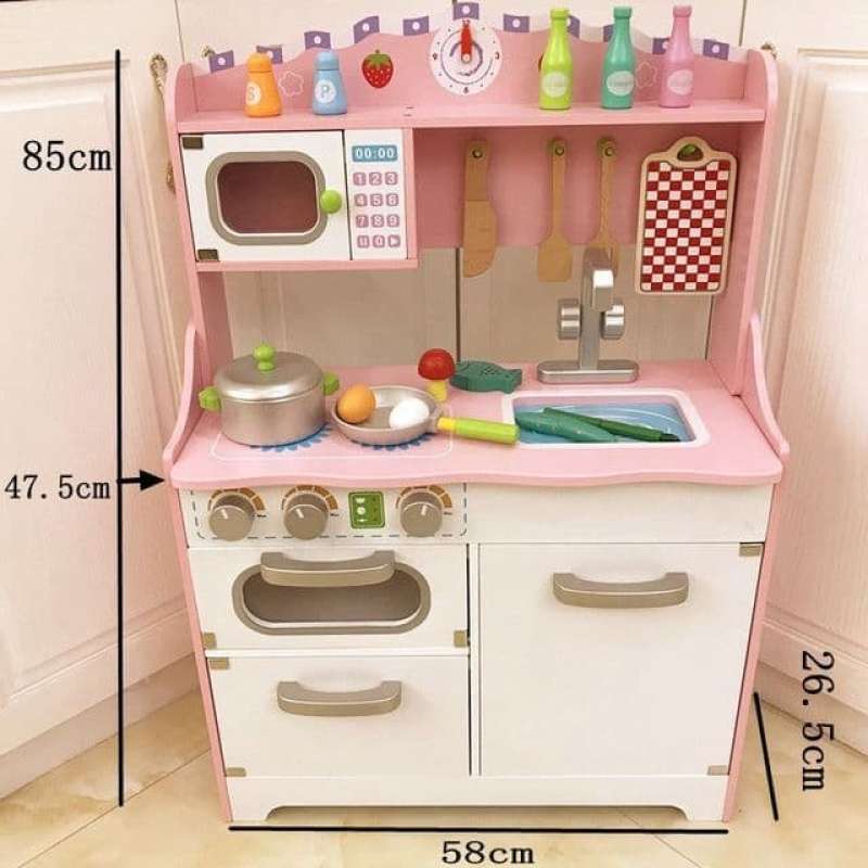 Promo mainan Wooden kitchen set anak masak masakan anak mainan kayu ...