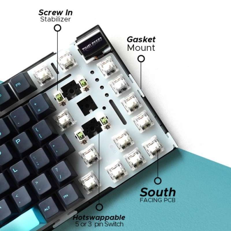 Promo Noir Timeless82 PBT OLED Wireless Mechanical Gaming Keyboard ...