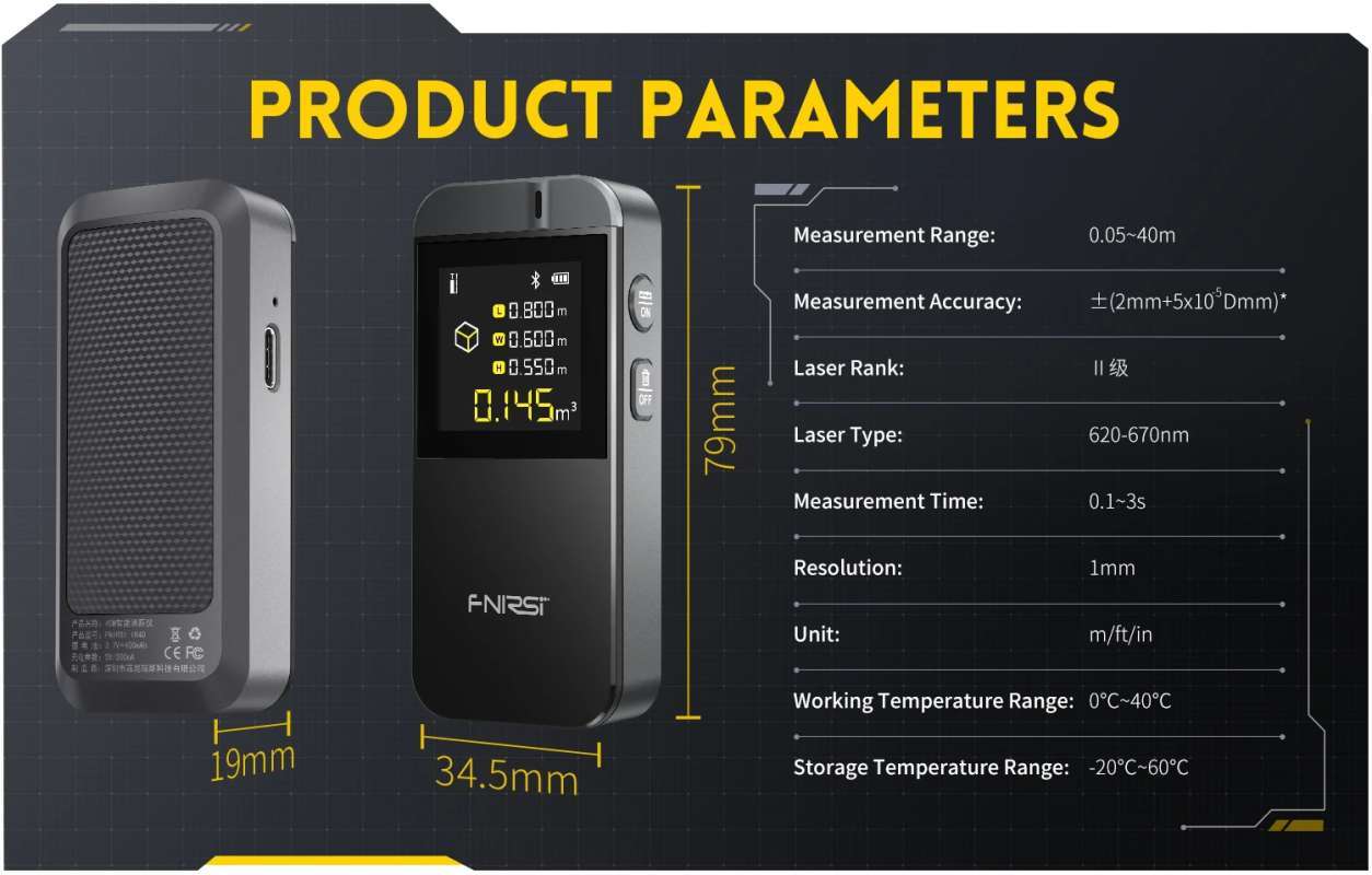 Jual FNIRSI IR40 Laser Distance Meter 40M - Alat Pengukur Jarak BT ...