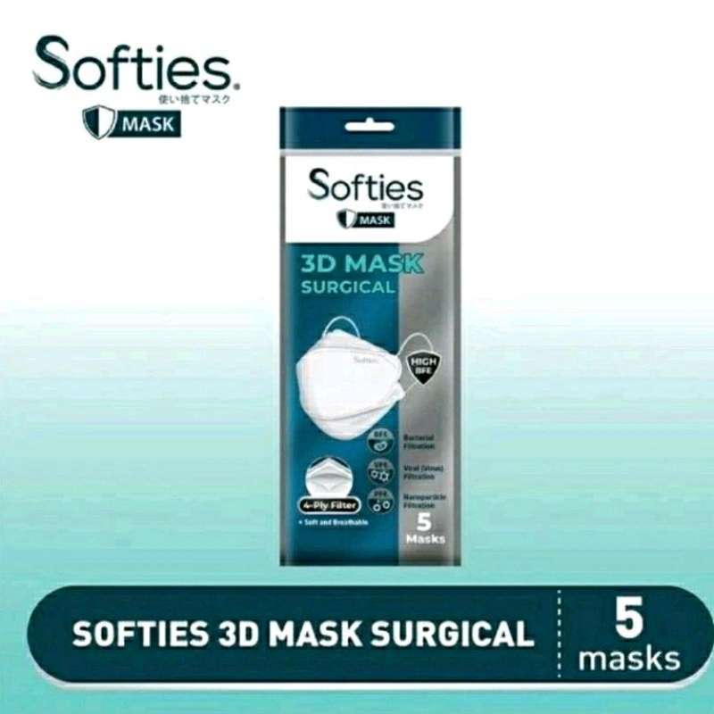 Jual Masker Softies 3d Mask Surgical Sachet Isi 5 Surgical Medis Di ...