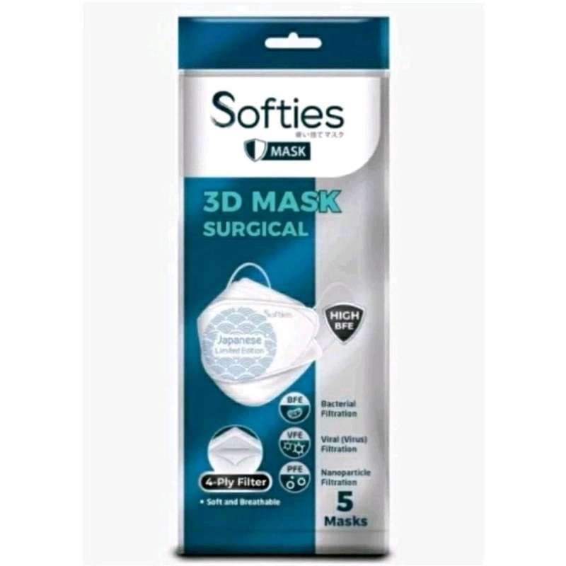 Jual Masker Softies 3d Mask Surgical Sachet Isi 5 Surgical Medis Di ...