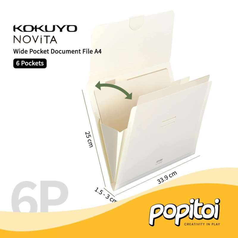 Jual Kokuyo Novita Wide Pocket Document File A4 6P LEAF-GREEN di Seller Popitoi - Dr. Sutomo ...