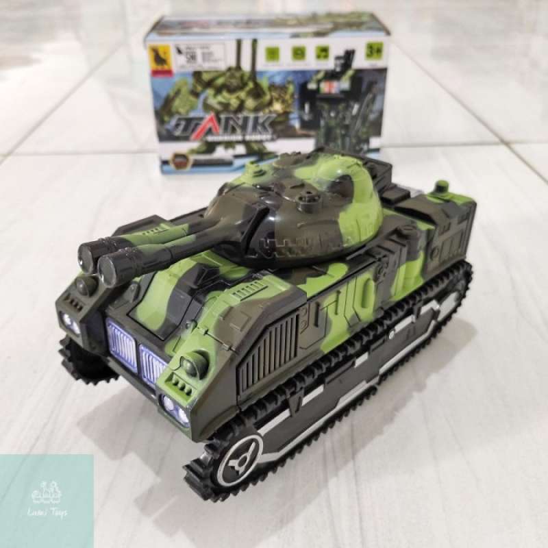 Promo Mainan Anak Tank Warrior Robot Deformation Mobil Tank Jadi Robot ...