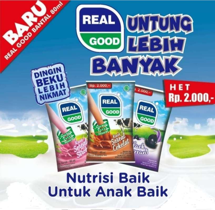 Promo Susu Coklat Real Good Uht 80ml Bantal Chocolate Milk Diskon 25% ...