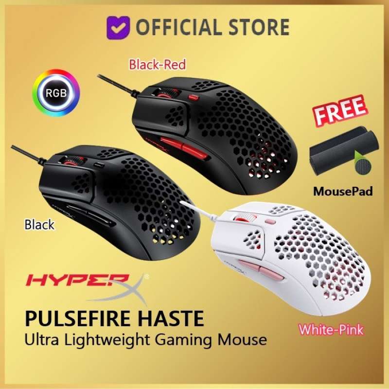 Promo Baru Hyperx Pulsefire Haste Rgb Ultra Lightweight Gaming Mouse ...