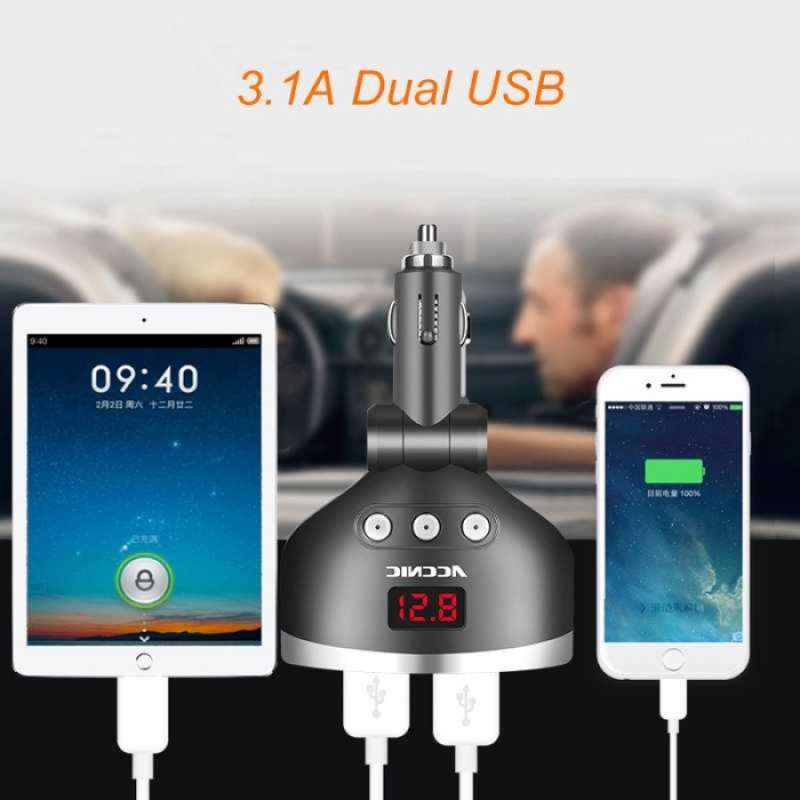 Jual USB CHARGER MOBIL 2 PORT DAN SPLITTER 3 WAY SOCKET LIGHTER ...
