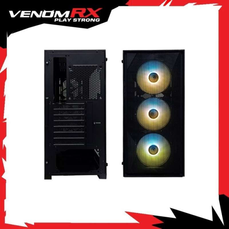 Promo Diskon Casing Venomrx Vecna Include 3 Fan Argb - Matx, Atx Gaming ...