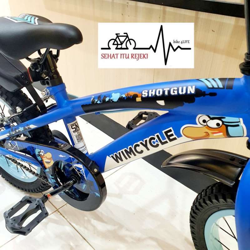 Jual SEPEDA ANAK WIMCYCLE BMX SHOTGUN 16 BLUE DENGAN RODA SAMPING di ...