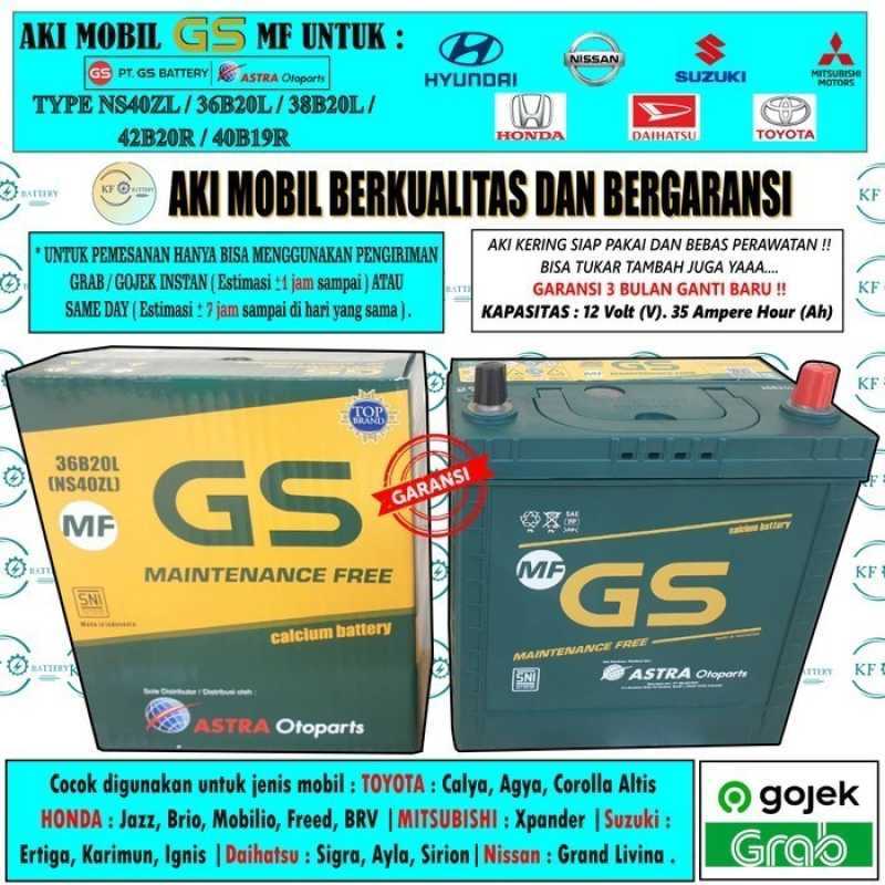 Promo Aki Mobil Brv, Brio, Corolla Altis, City Ns40zl Gs Astra Original ...
