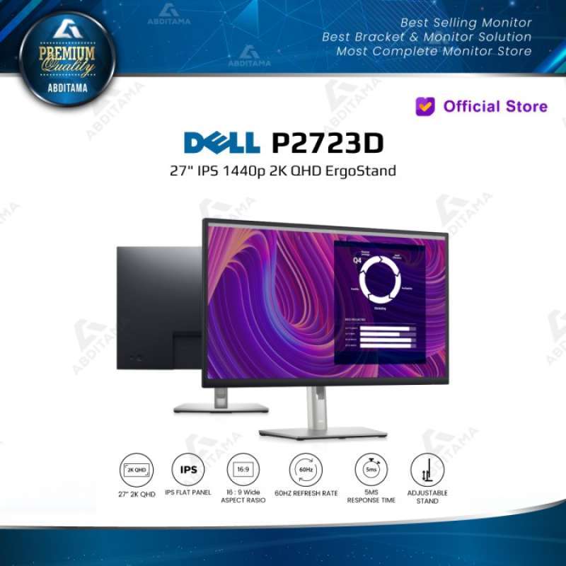 Promo Promo Monitor Led P2723D P2723De 27 Ips 1440P 2K Qhd Ergostand ...