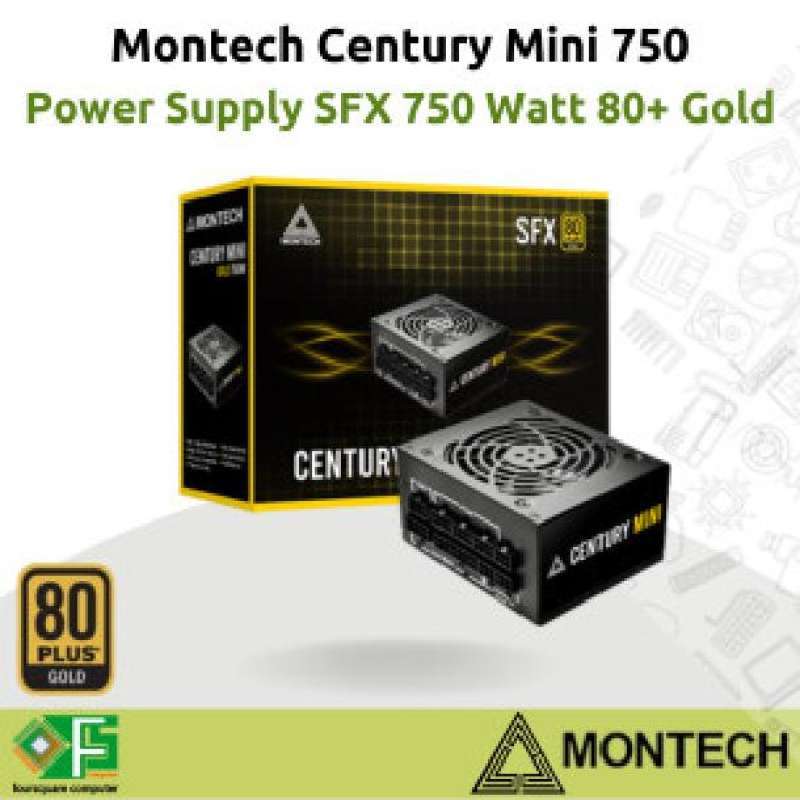 Jual Psu Montech Century Mini 750watt 80 Plus Gold Modular Sfx Power Supply Di Seller Foursquare ...