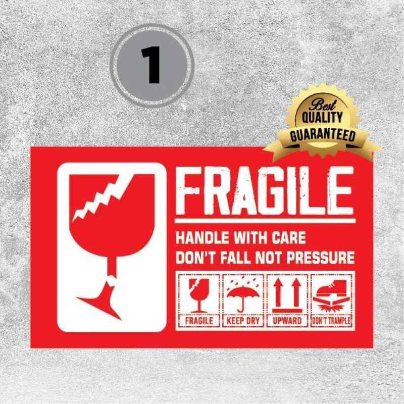 Jual Siap Kirim - Stiker Label Fragile Merah Unboxing Awas Pecah Belah ...