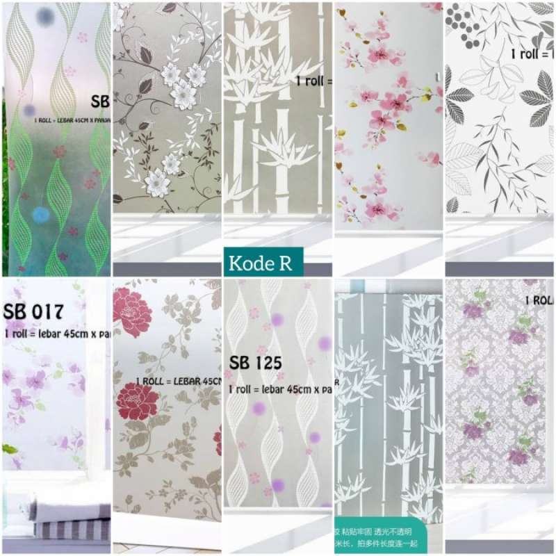 Promo Stiker Kaca, Wallpaper Jendela Sandblast 5m X 45cm Sticker ...