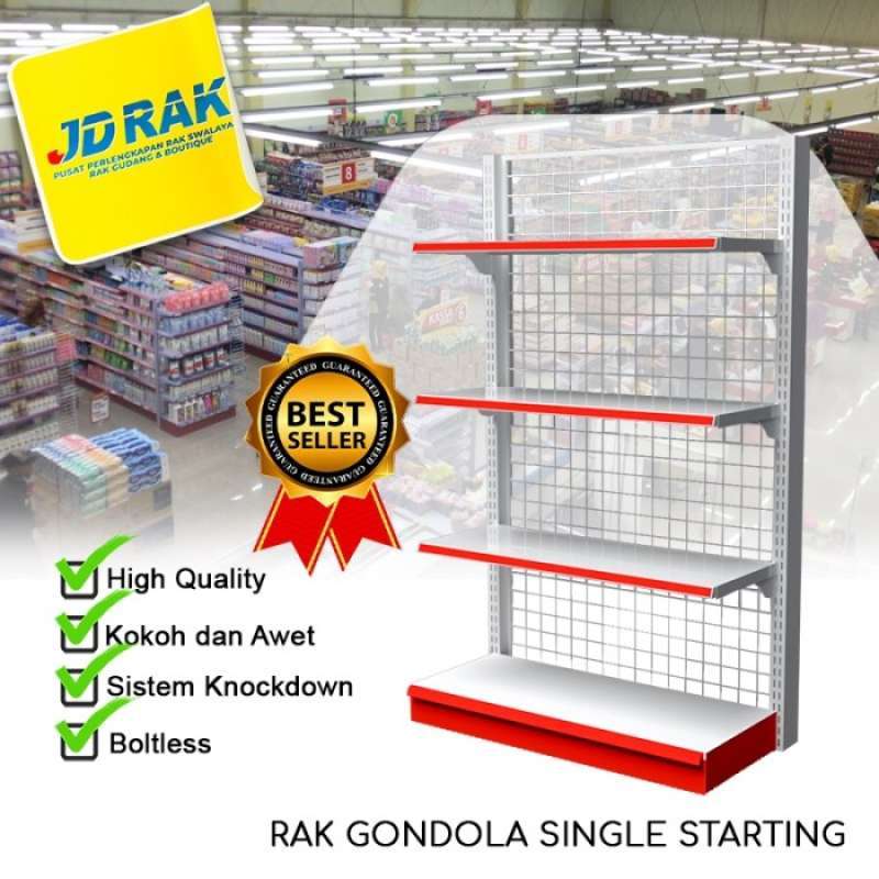 Promo Rak Minimarket / Gondola / Swalayan Single Ukuran 120/150/180/200 ...
