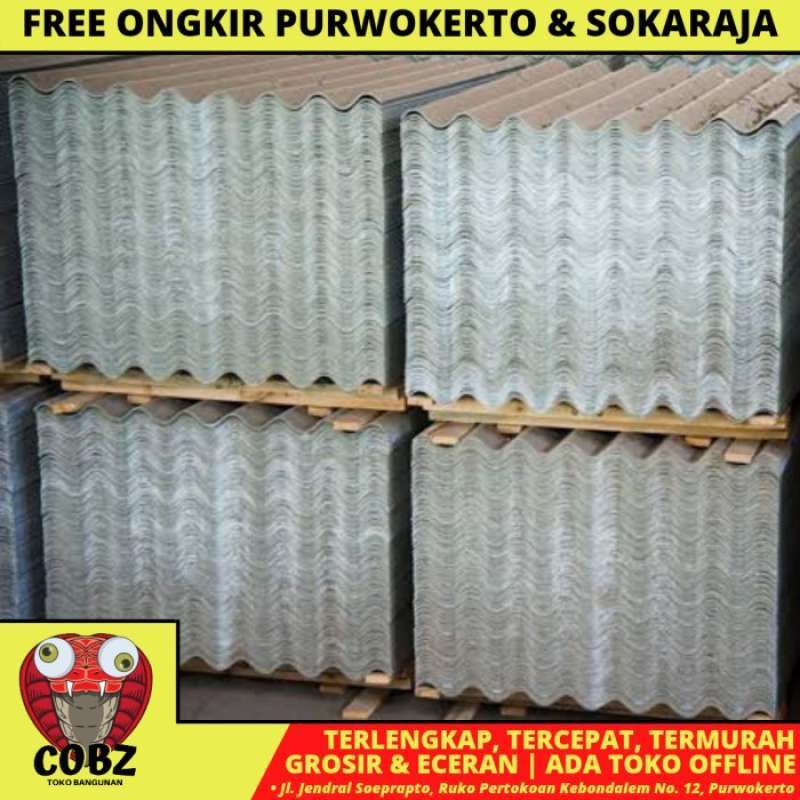 Jual 35 MM X 80 CM X 150 CM / NM ASBES ATAP FIBER SEMEN GELOMBANG KECIL ...