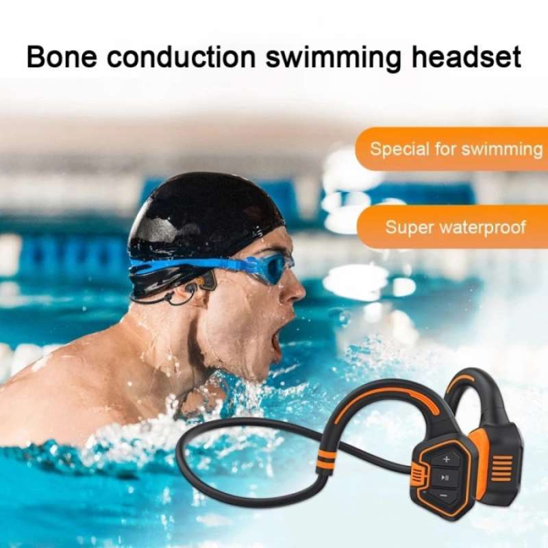 Promo Bone Conduction Swimming Headphones Wireless Ear Hook 5.1 Headset ...