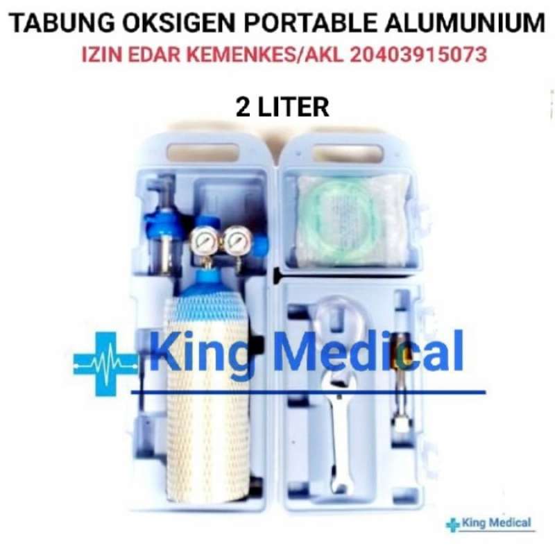 Promo Tabung Oksigen Alumunium Portable Travelling 2 L (liter) Diskon 33% Di Seller Danmart ...