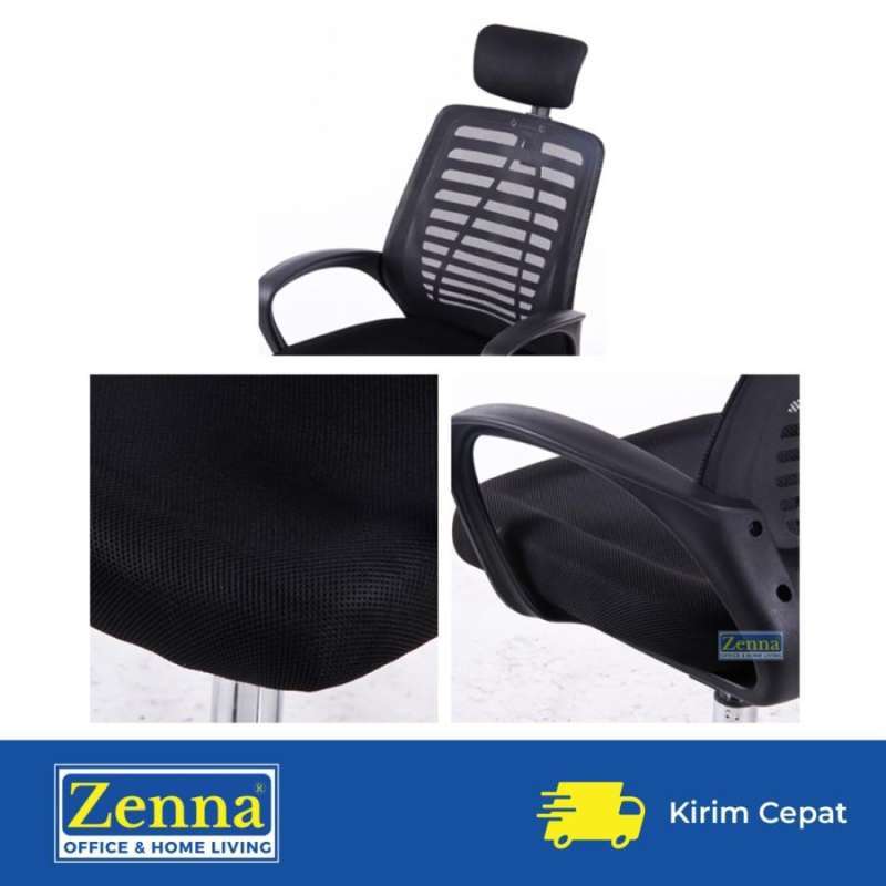 Promo Zenna Kursi Kantor Jaring Head Rest / Kursi Jaring / Kursi ...