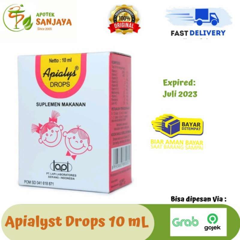 Promo Apialys drop 10 ml, multivitamin untuk bayi dan anak Diskon 33% ...