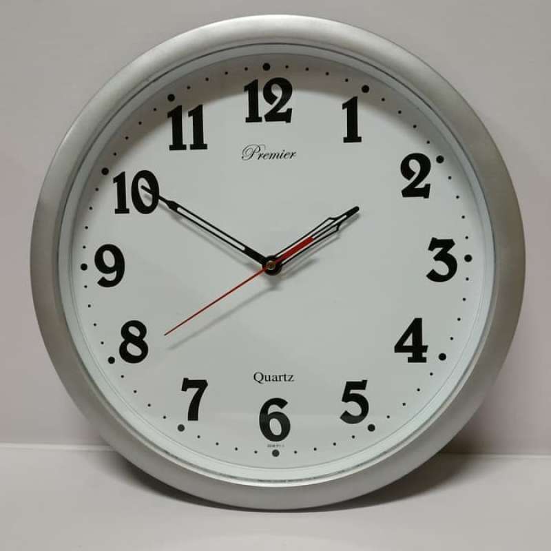 Promo JAM DINDING PREMIER PUTIH POLOS UNTUK TEMBOK RUMAH ATAU KANTOR ...