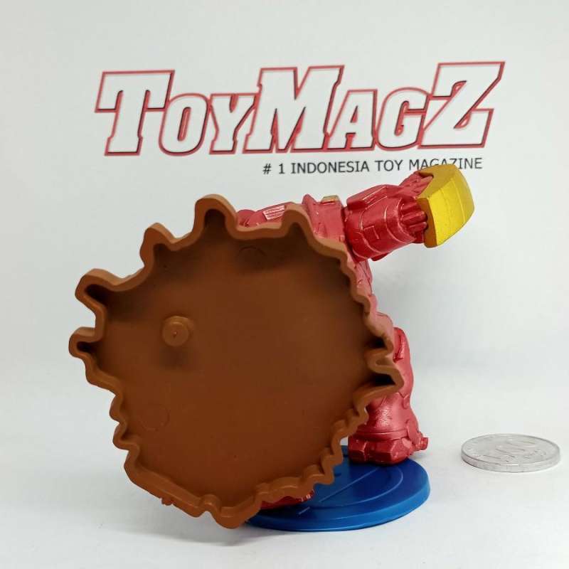 Jual Mini Action Figure Marvel Chibi Hulkbuster Iron Man With Wall Di ...