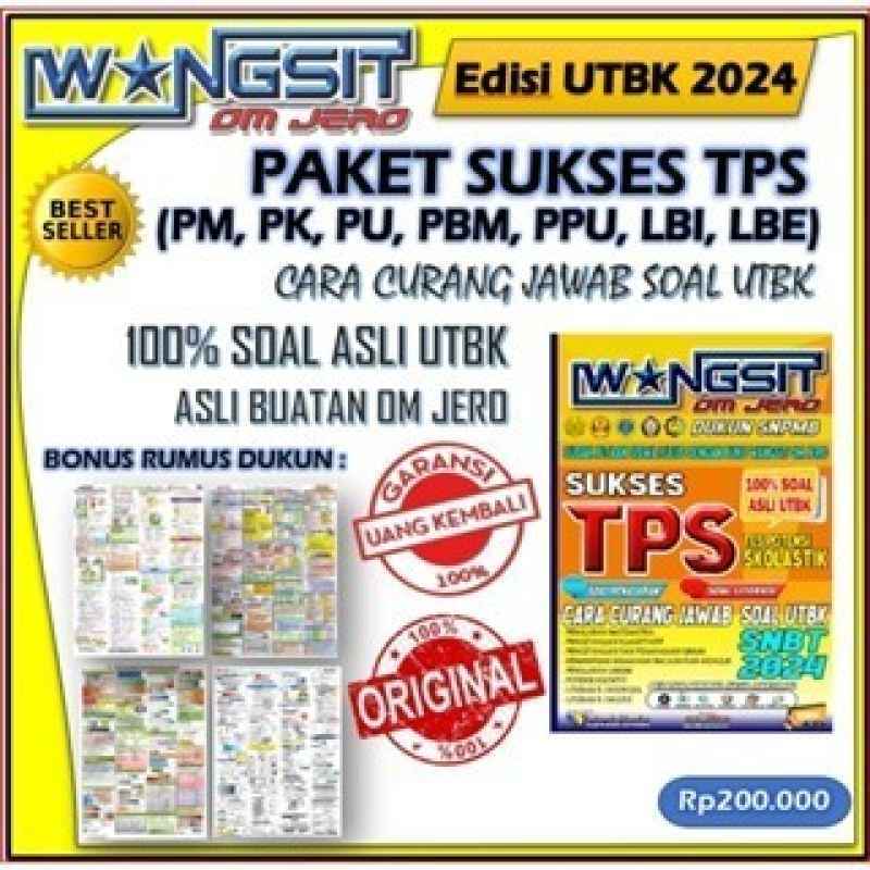 Jual Buku Wangsit Spoiler UTBK SNBT 2024 TPS Platinum di Seller Pilihan Shop - Harapan Jaya ...
