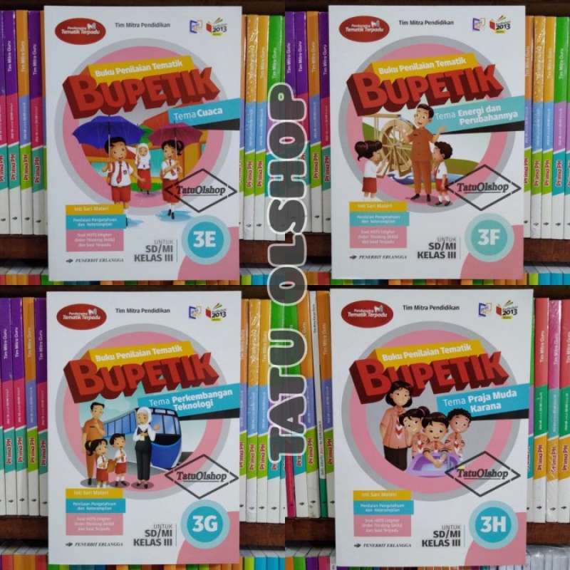 Promo Buku Bupetik Sd Kelas 3 Paket Semester 2 3e 3f 3g 3h K13n Revisi Diskon 27% Di Seller Onic ...
