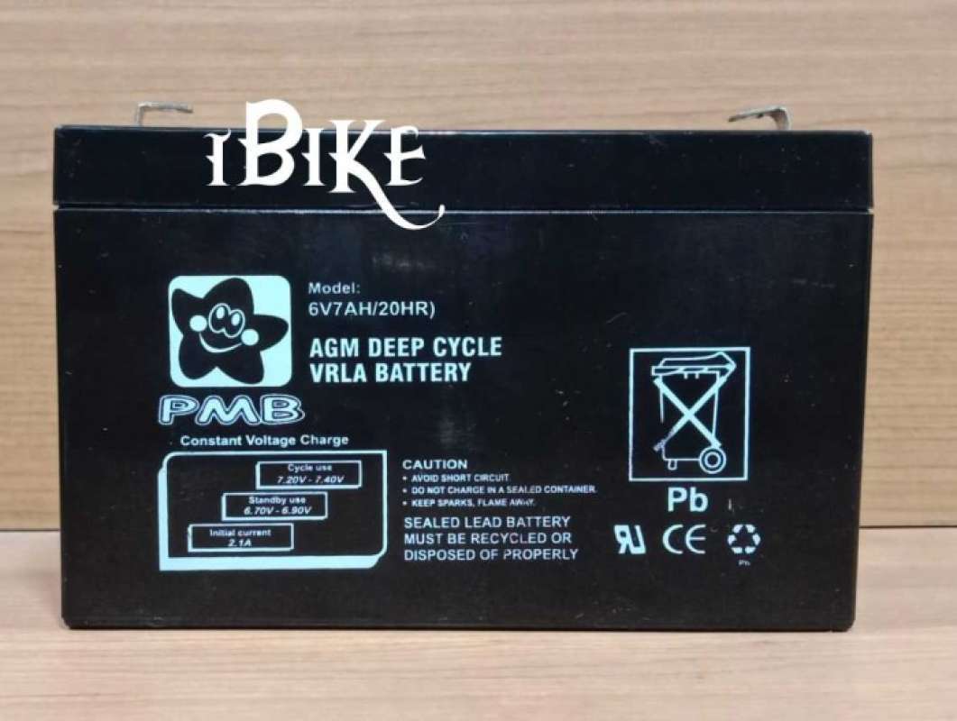 Promo Aki battery mainan anak mobil mobilan PMB 6v7ah accu kering VRLA ...