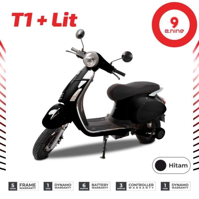 Promo Motor Listrik E-nine T1+ Lithium Otr (subsidi) - Merah Diskon 32% ...