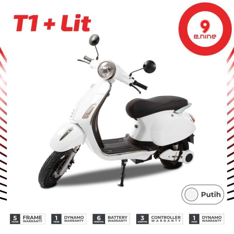 Promo Motor Listrik E-nine T1+ Lithium Otr (subsidi) - Merah Diskon 32% ...