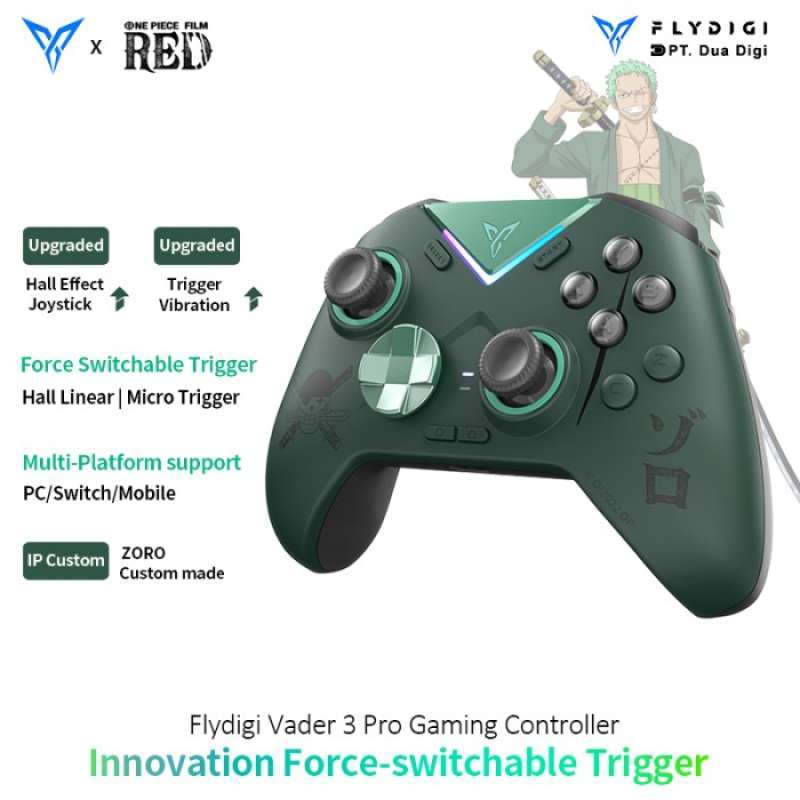 Promo Flydigi Vader 3 Pro One Piece Zoro Wireless Game Controller ...