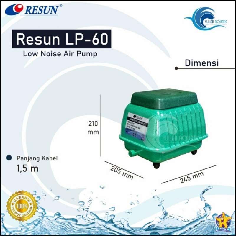 Promo Aerator Resun Lp 60 Pompa Udara Oksigen Kolam (bioflok) Diskon 34 ...