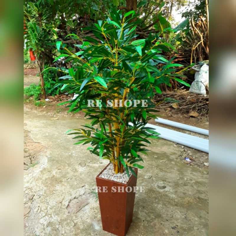 Promo Pohon Bambu Plastik Bunga Hias 120 Cm Standar Diskon 35% Di ...