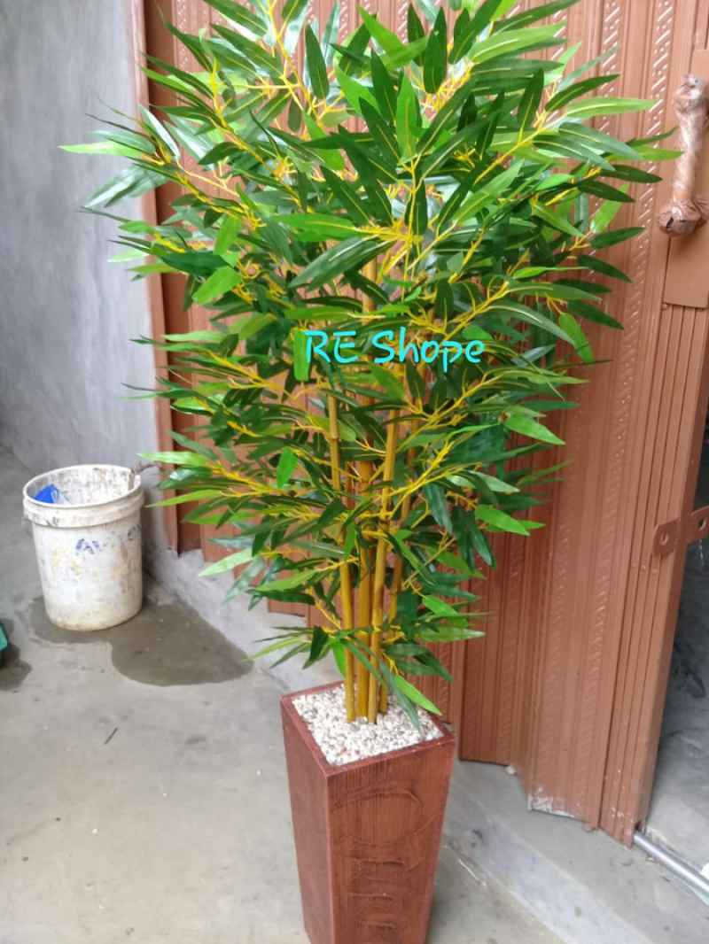 Promo Pohon Bambu Plastik Bunga Hias 120 Cm Standar Diskon 35% Di ...